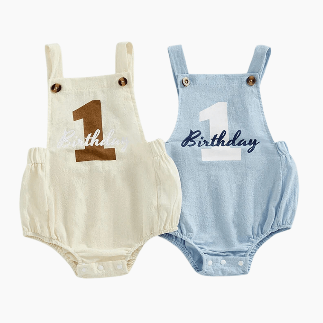 Corduroy First Birthday Overalls - Momorii